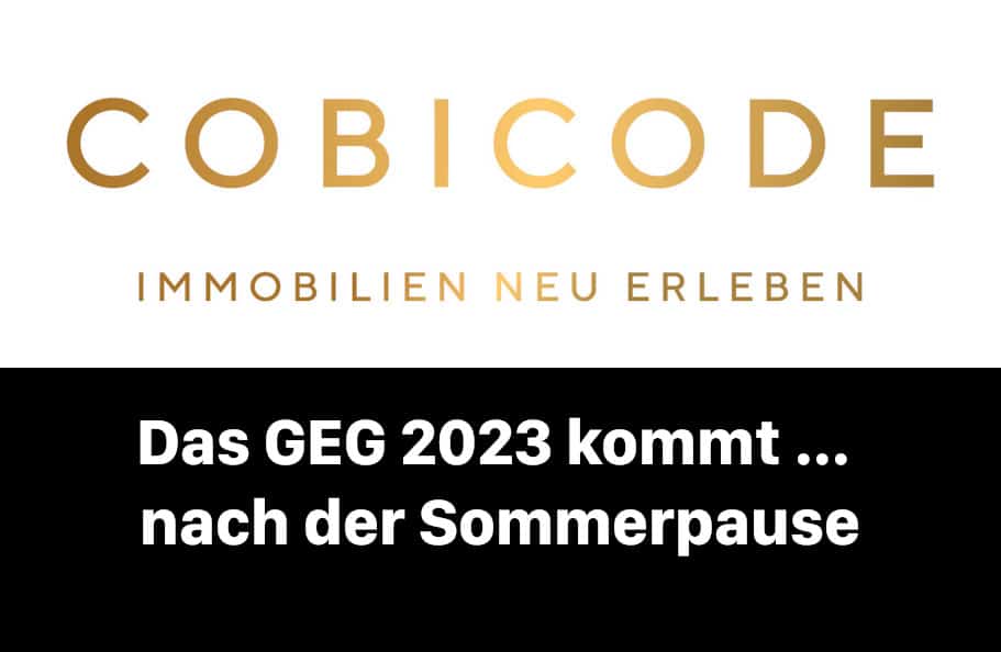Das GEG 2023 kommt nach der Sommerpause | COBICODE